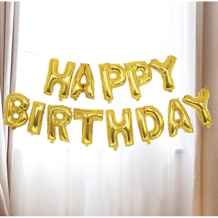 Jual BALON FOIL HURUF HAPPY BIRTHDAY / BALON HAPPY BIRTHDAY SET / BALON ...