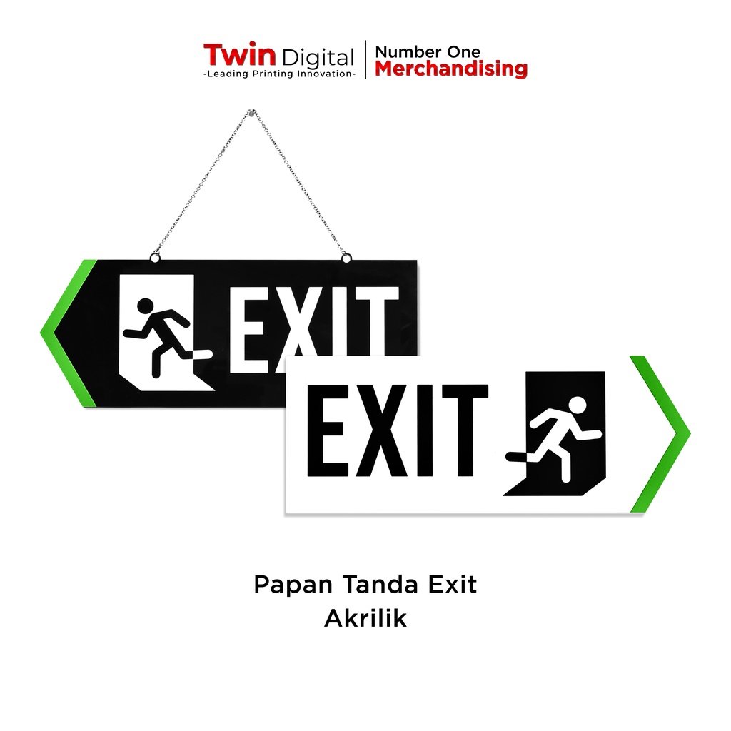 Jual Twindigital Papan Sign Exit Notice Exit Room Acrylic - Papan Tanda ...