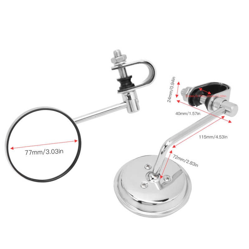Jual KACA SPION CHOPPER REARVIEW MIRROR CLAMP ON MIIRROR BLANKA BRITISH ...