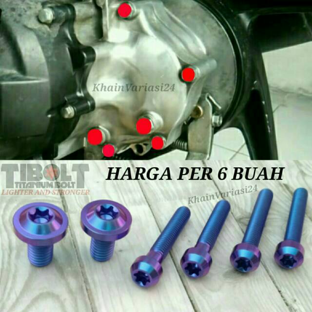 Jual Baut Titanium gr5 gardan krengkes crankcase beat scoopy | Shopee ...