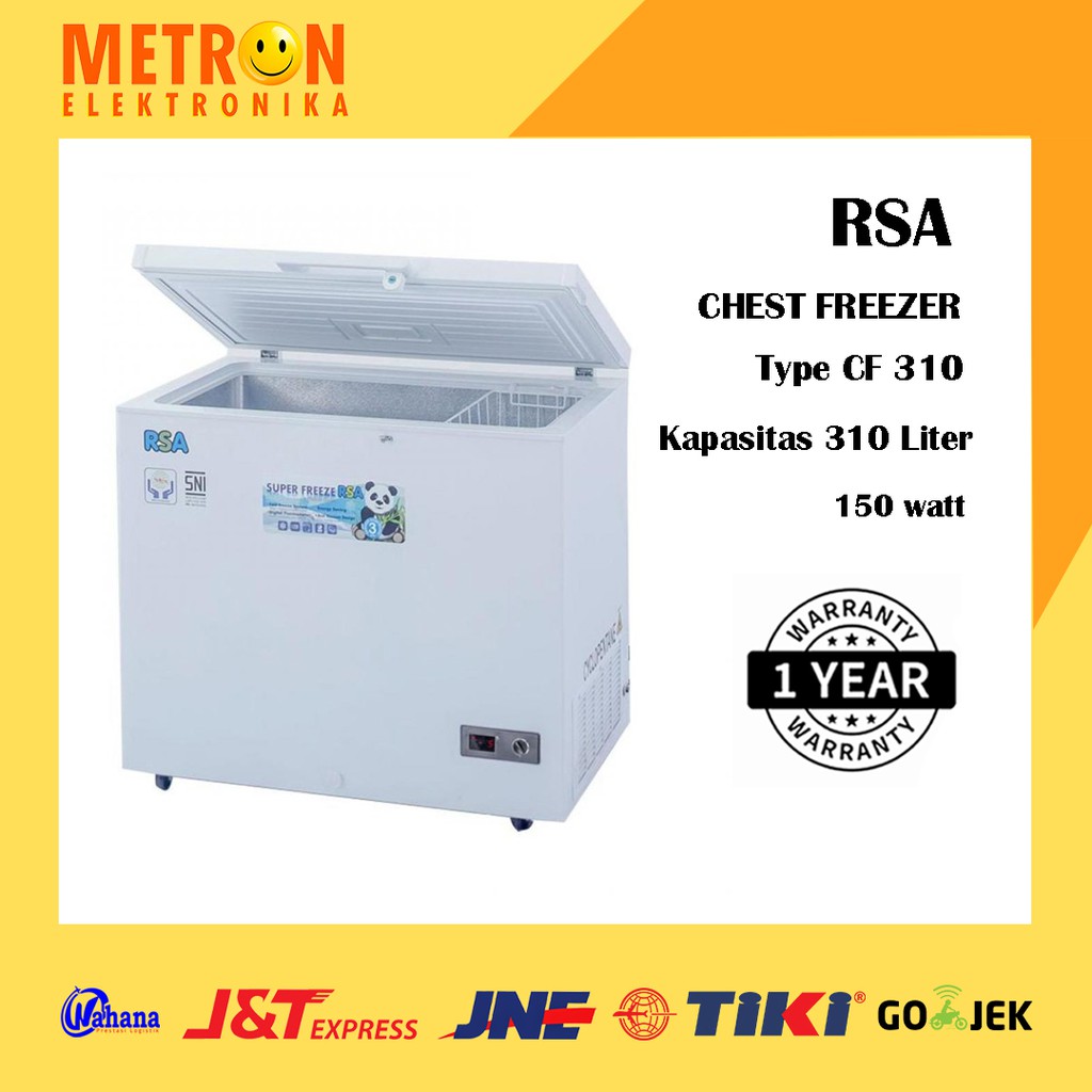 Jual RSA CF 310 - CHEST FREEZER 310 LT / FREEZER BOX / CF310 | Shopee ...