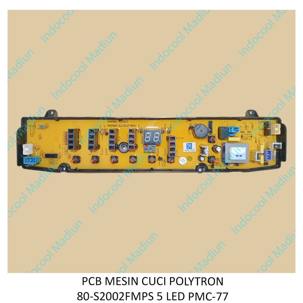 Jual PMC-77 PCB 5LED / MODUL MESIN CUCI / PCB MESIN CUCI POLYTRON 80-S2002FMPS 5 LED PMC-77 ...
