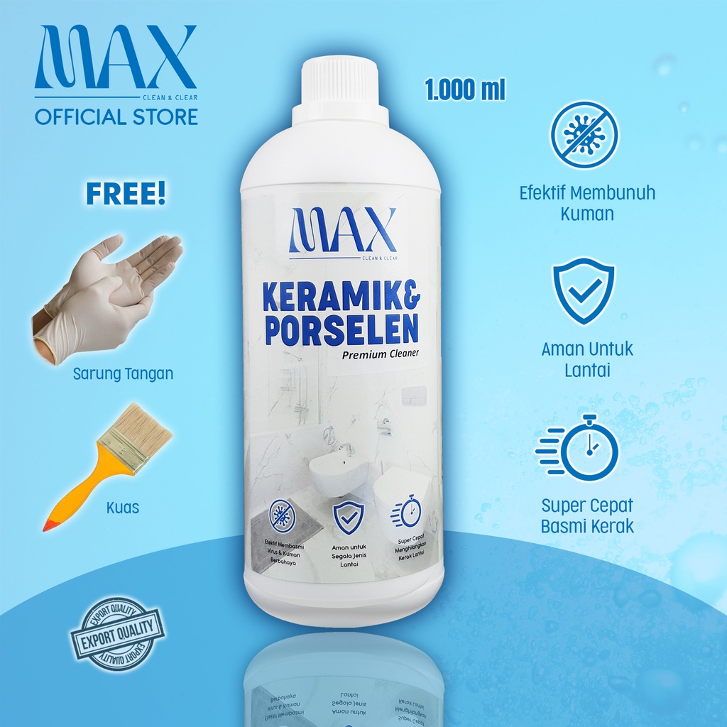 Jual MAX CLEAN CAIRAN PEMBERSIH KERAMIK PORSELEN KLOSET KERAK LANTAI ...