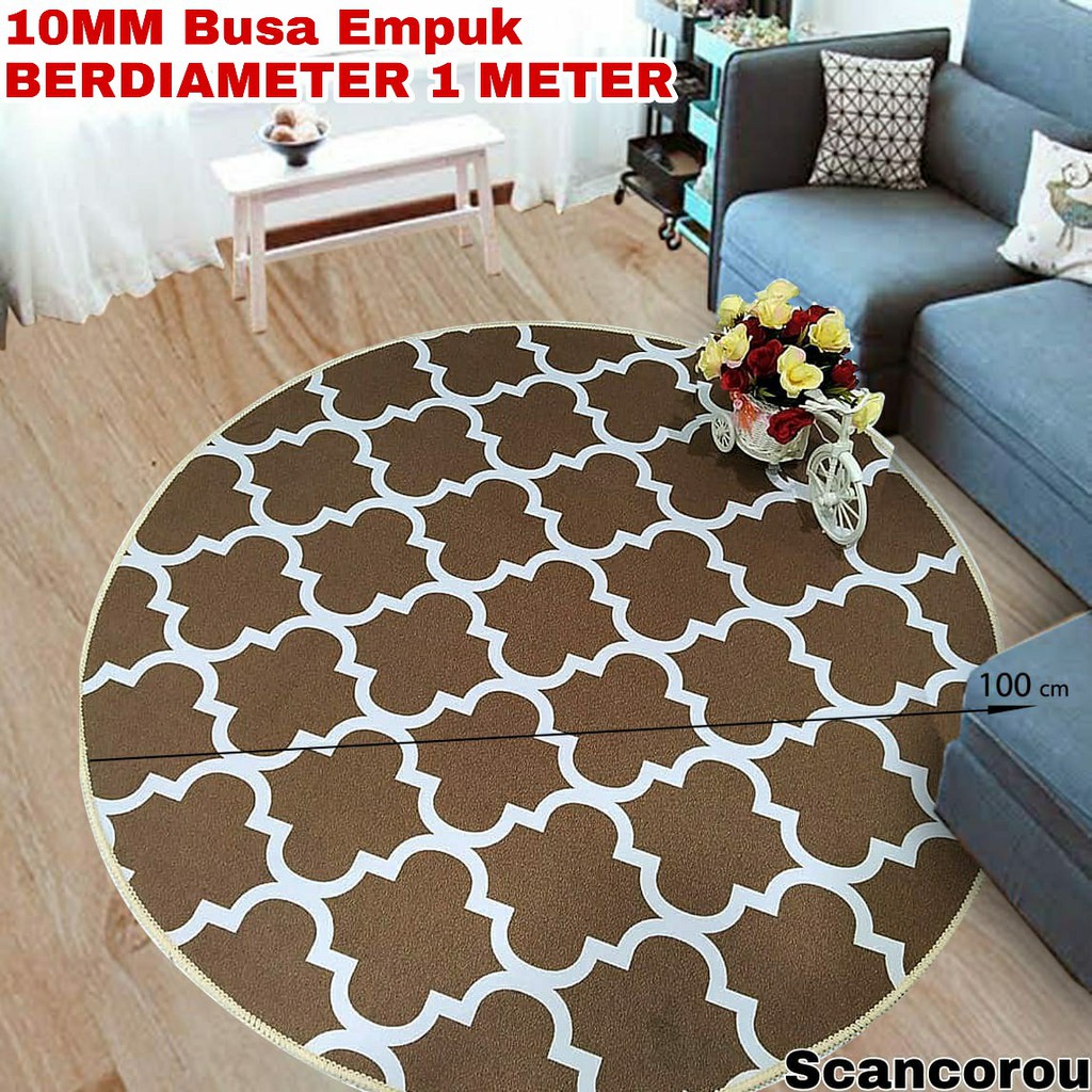 Jual Karpet Bulat Modern Model Black Spiral Diameter 1 Meter 1kg Muat 1 ...