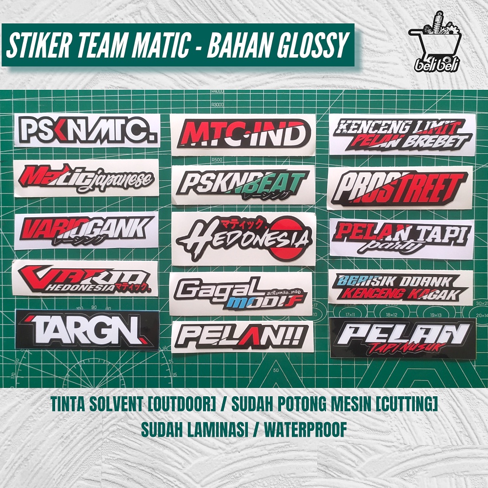 Jual stiker team matic lengkap terbaru / stiker psknmtc / stiker matic ...