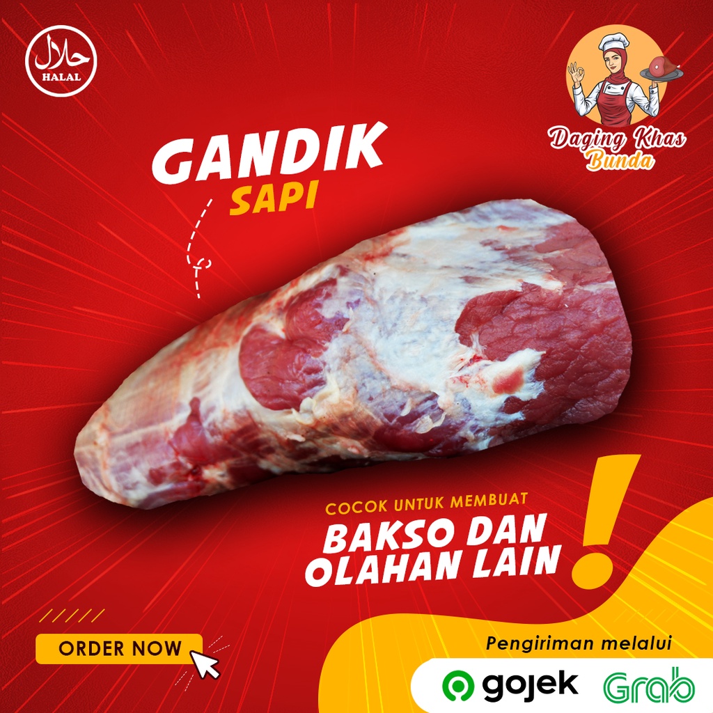 Jual Daging Gandik Sapi Lokal Premium – Fresh Vacuum Pack, Halal ...