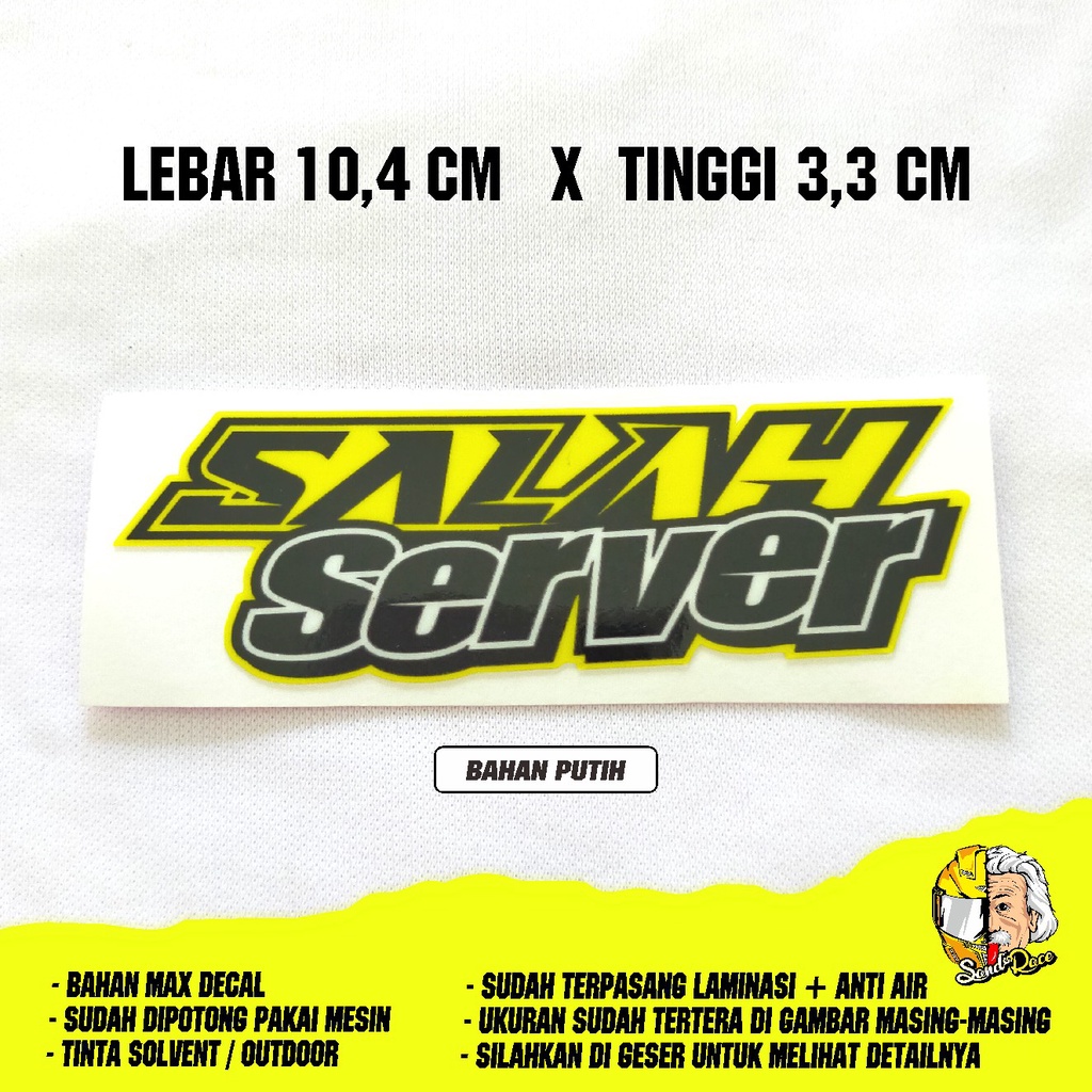 Jual sticker motor salah server / stiker beda server / stiker racing ...