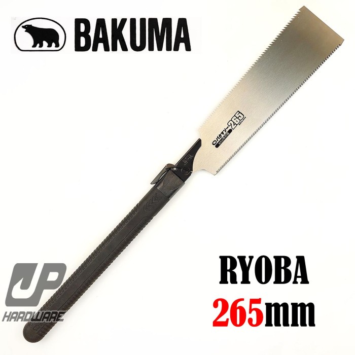 Jual BAKUMA Ryoba 265mm Rubber Grip Gergaji Jepang Double edge Super halus | Shopee Indonesia