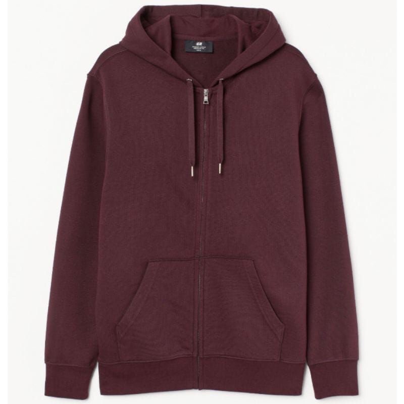 Jual Zipper Jaket hoodie hm pria wanita black misty maron pink navy darkgrey army ful tag ...