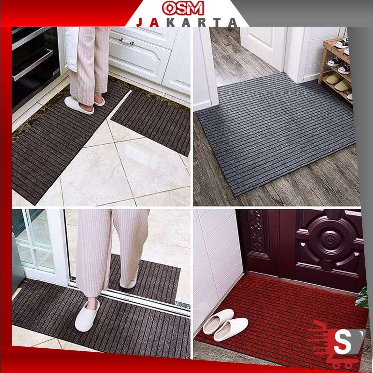 Jual OSM JKT H965 Keset Motif Garis-Garis Ukuran 119.2x40.3 cm / Keset ...
