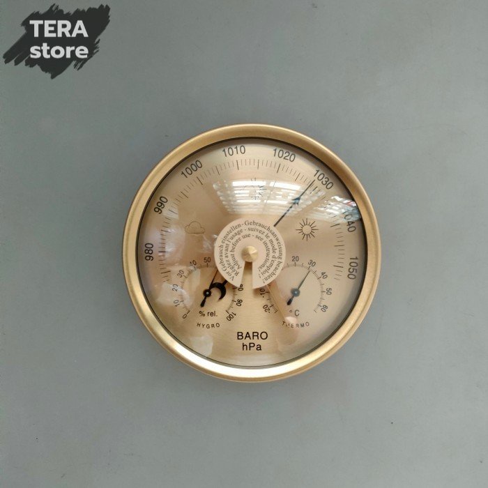 Jual thermometer hygrometer barometer 3 in 1 analog aneroid | Shopee ...