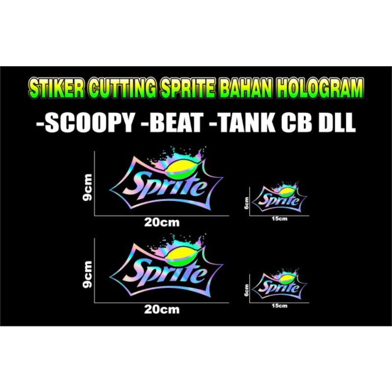 Jual stiker sprite stiker cutting sprite hologram striping lis body ...