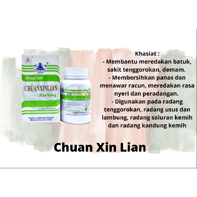 Jual Chuan Xin Lian//meredakan panas dalam, infeksi lambung, saluran ...