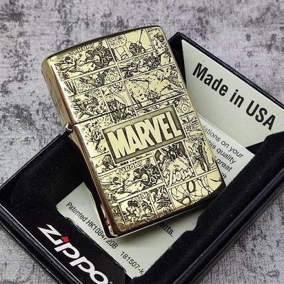Jual Zippo Marvel Comic Brass Original | Shopee Indonesia