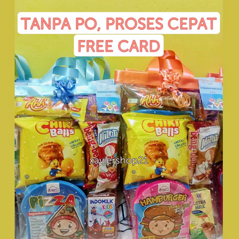 Jual Paket snack ulang tahun KOMPLIT + Tempat makan + Free card / Goodie bag ultah | Shopee ...