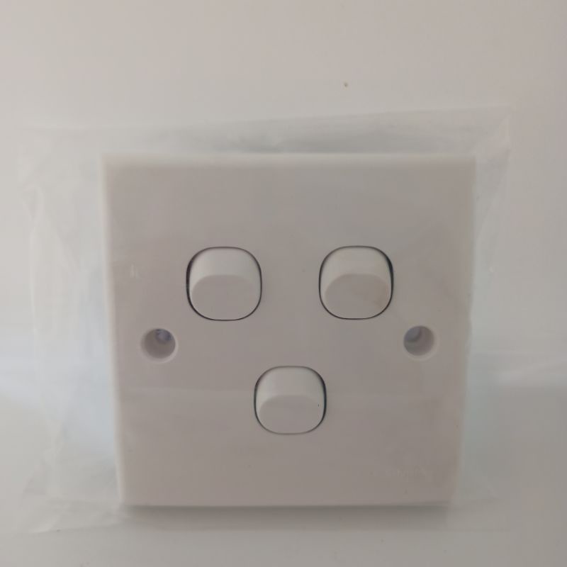 Jual SCHNEIDER Saklar Triple Clipsal E33 Classic - Sakelar 3 Gang 1 Way ...