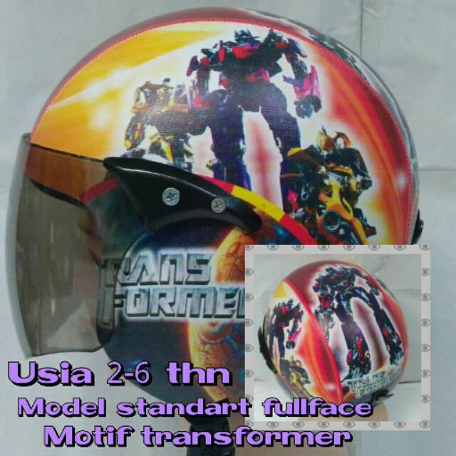 Jual Helm standart anak karakter transformer | Shopee Indonesia