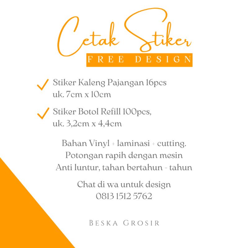 Jual CETAK STIKER LABEL BOTOL DAN KALENG BAHAN VINYL | Shopee Indonesia