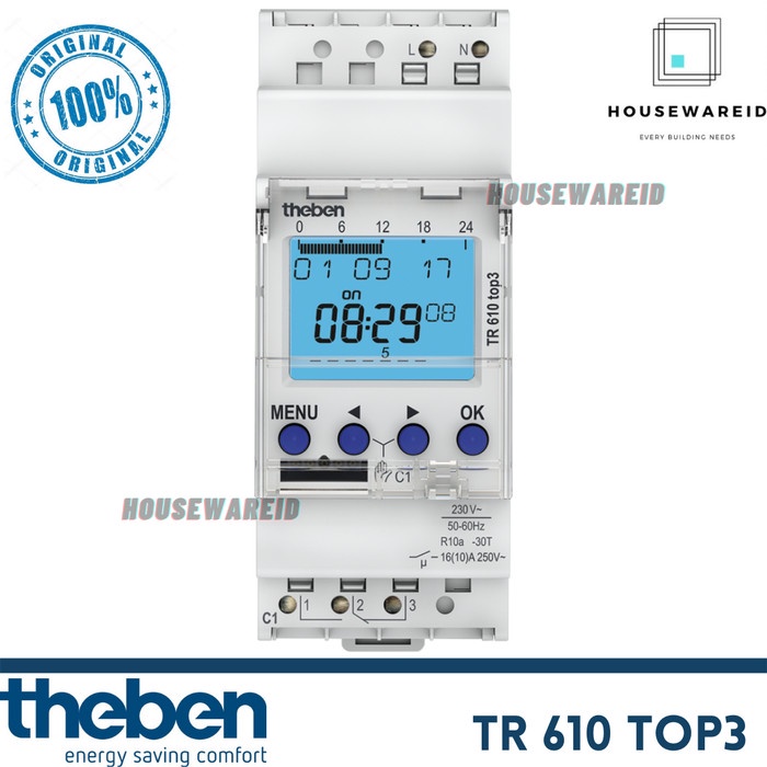 Jual Timer digital automatic switch panel theben tr 610 top3 top 3 ...