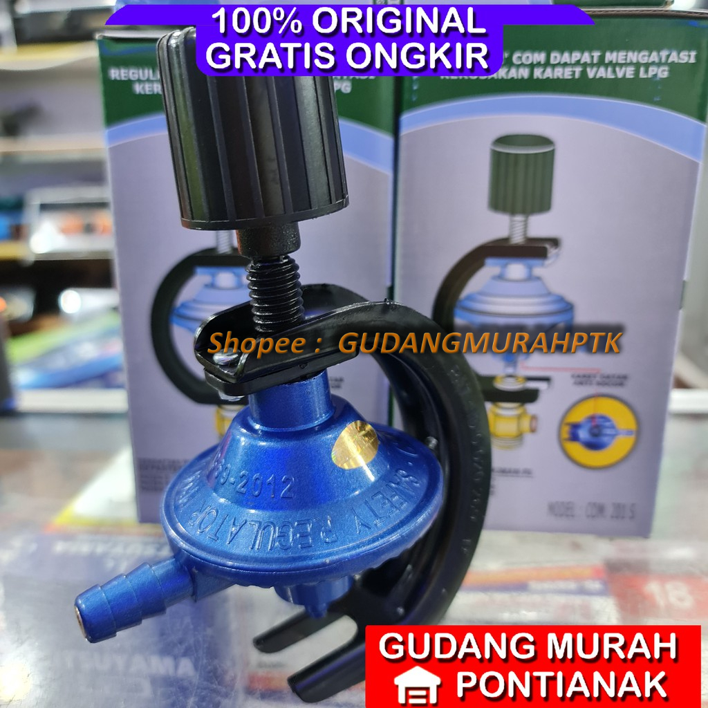 Jual Regulator Gas Destec Com tanpa meter putar tekanan rendah kepala ...
