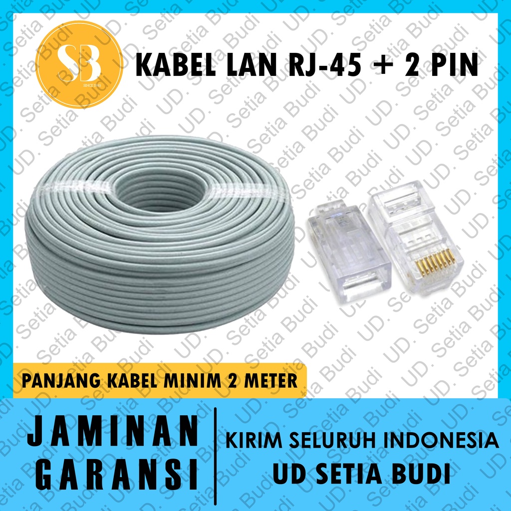 Jual Kabel LAN RJ-45 dan 2 Pin Harga Per Meter | Shopee Indonesia