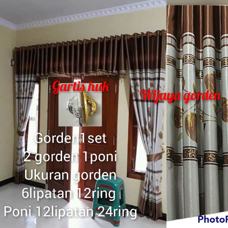 Jual Gorden 1 Set Jendela Dan Pintu Blackout Import Motif Bunga TuLip ...
