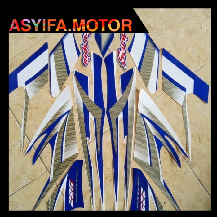 Jual stiker striping scorpio 225 biru | Shopee Indonesia