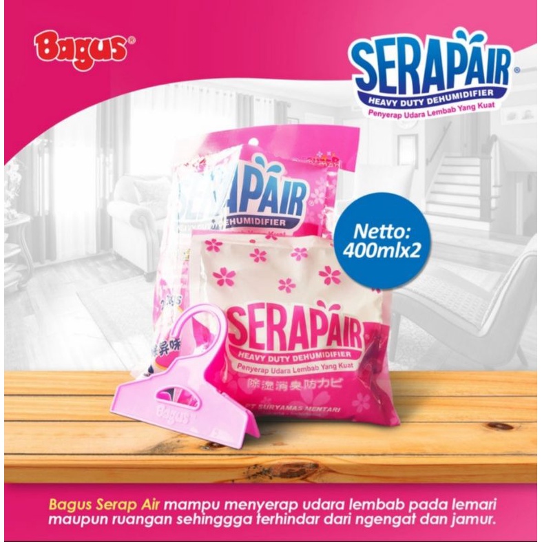 Jual Bagus Serap Air Hanger 400ml X 2 serab lembab udara basah dan ...