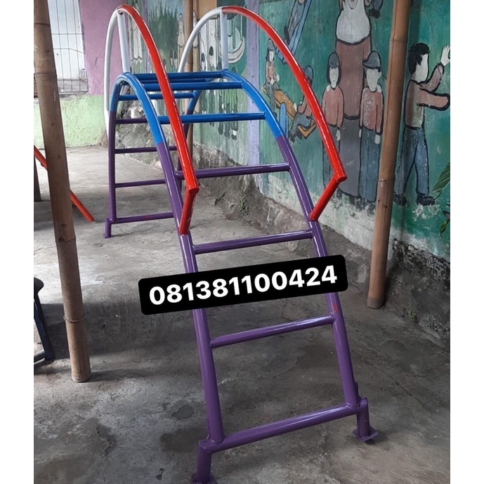 Jual mainan paud tangga pelangi besi anti karat galvanis mainan anak ...