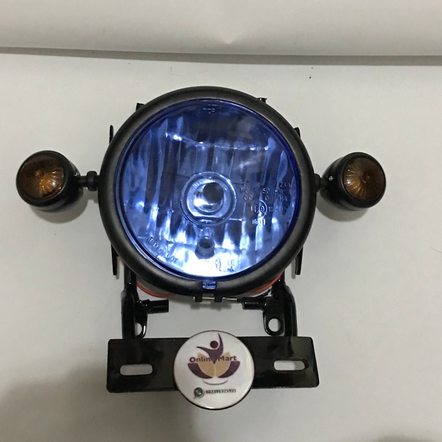 Jual lampu cb bulat variasi gl pro gl max plus breket hitam plus lampu ...
