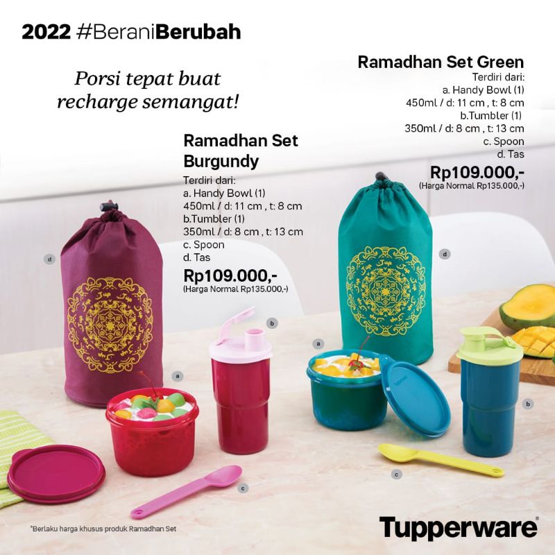 Jual tuples bulat /toples kotak / lunch box cuci gudang tupperware ...