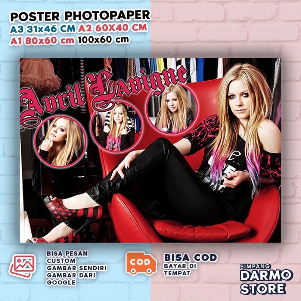 Jual Poster Avril Lavigne AL Foster Aesthetic Hiasan Kamar Rock Girl Cantik Tomboy Dinding AVLX ...