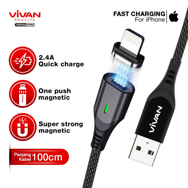 Jual Kabel Data usb VIVAN Magnetic Micro [MGM100] Type-C [MGC100 ...