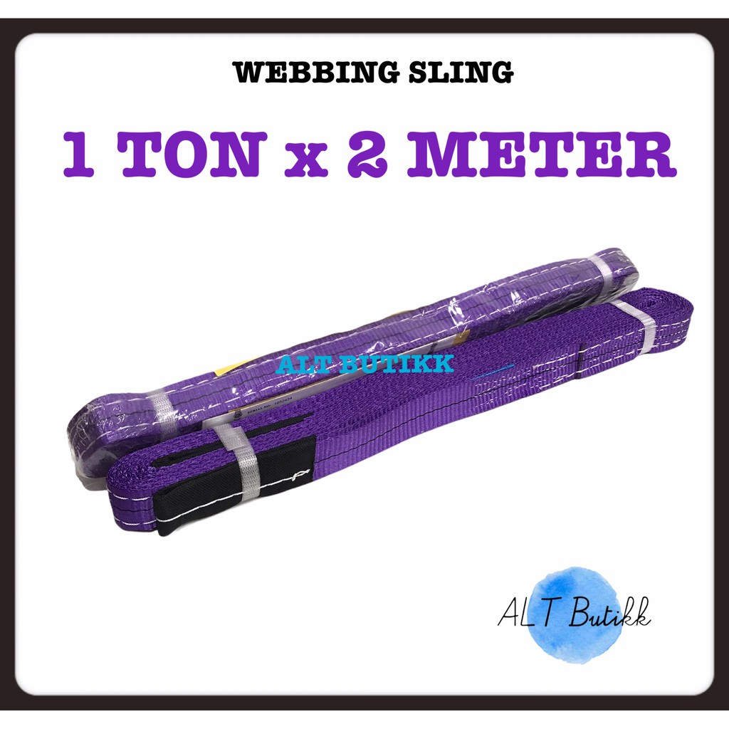 Jual WEBBING SLING 1 TON X 2 METER | TALI ANGKAT | WEBING BELT 1T x 2 M ...