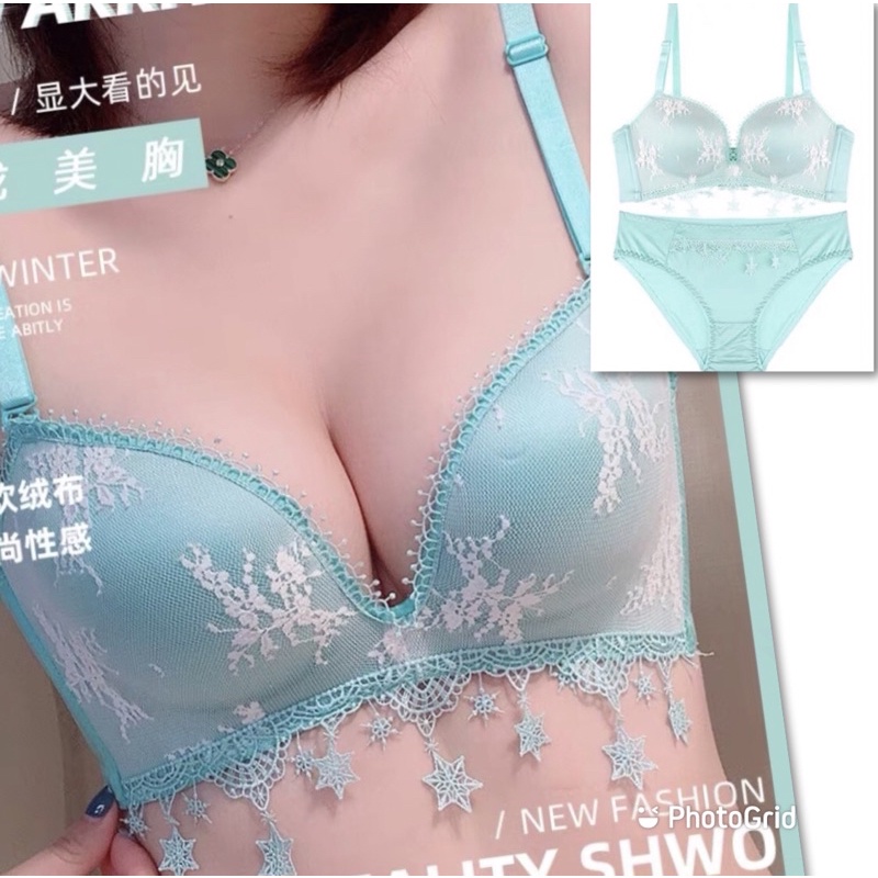 Jual BRA SET (K-BS31) PAKAIAN DALAM WANITA BRA + CD BUSA SUPER TEBAL TANPA KAWAT | Shopee Indonesia