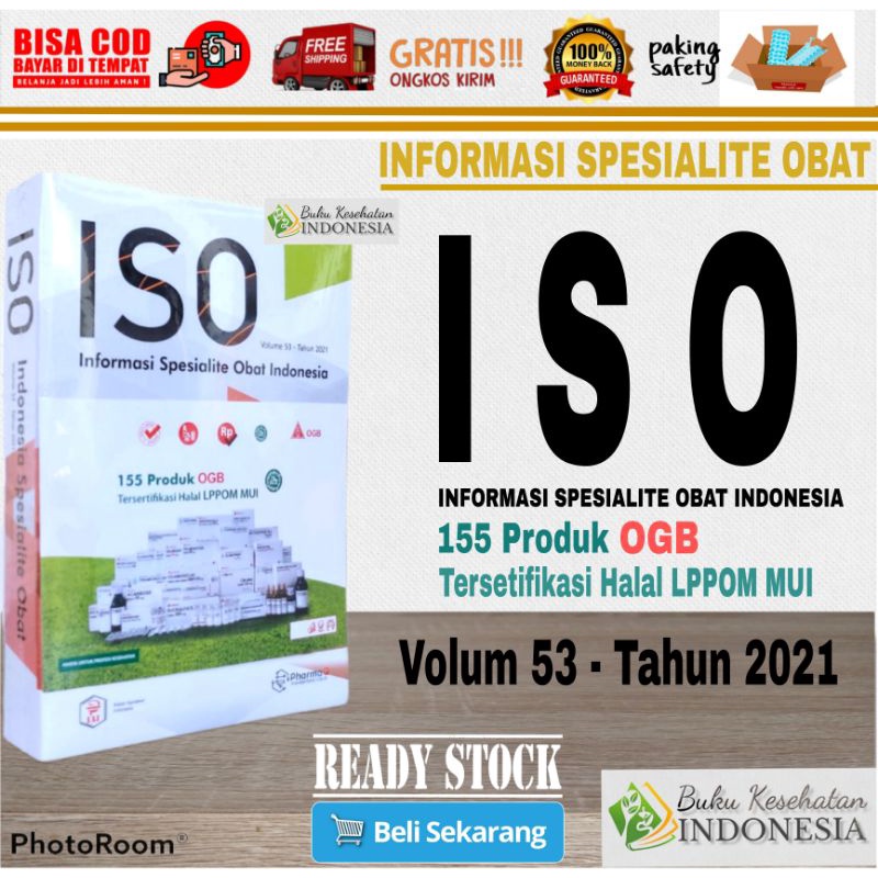 Jual INFORMASI SPESIALITE OBAT INDONESIA VOLUM 53 TAHUN 2021 ISO FORMULARIUM NASIONAL FORNAS ...