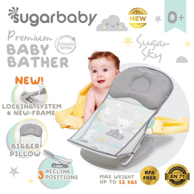 Jual Sugar Baby Premium Baby Bather ( Classic & Fun Series ) | Shopee ...