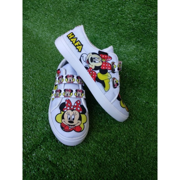 Jual sepatu anak karakter MICKEY MOUSE, bisa custom GRATIS cetak nama ...