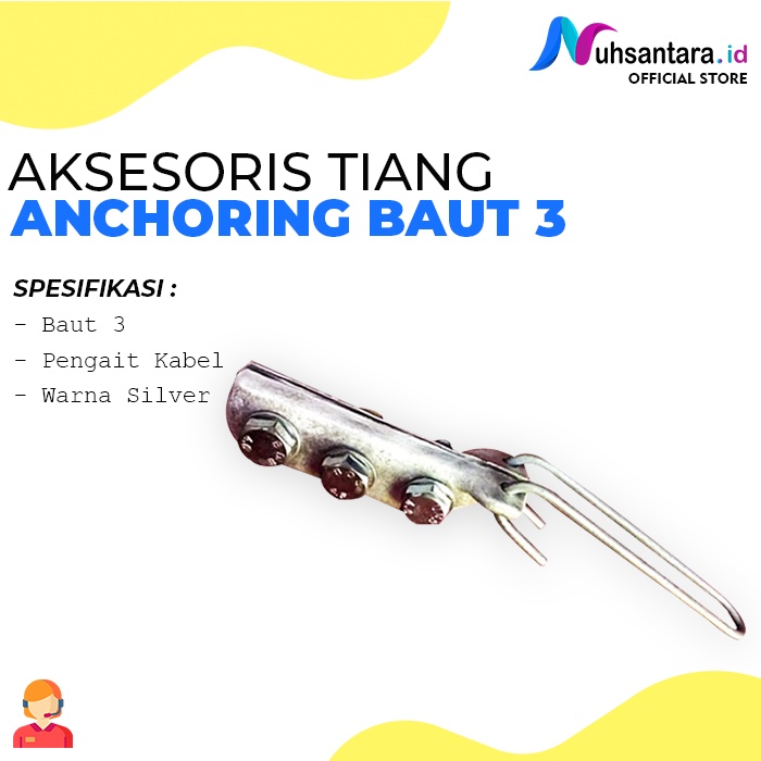 Jual Anchoring Baut 3 Suspension Clamp Tiang Aksesories Tiang Baut 3 ...