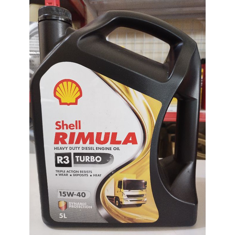 Jual ORI OLI SHELL RIMULA R3 turbo 15w-40 galon 5 liter original Asli ...