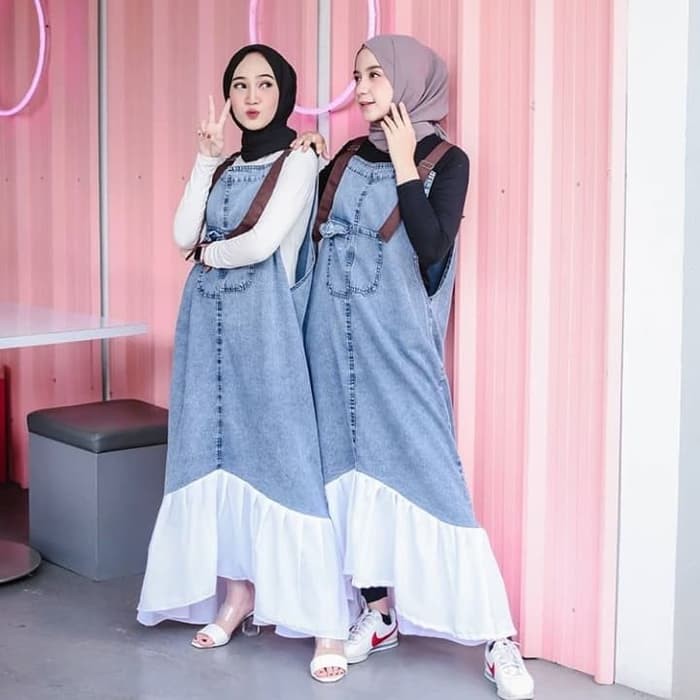 Jual Murah Rok Kodok Nurida Jeans Overall Model Baju Terbaru & Keki ...