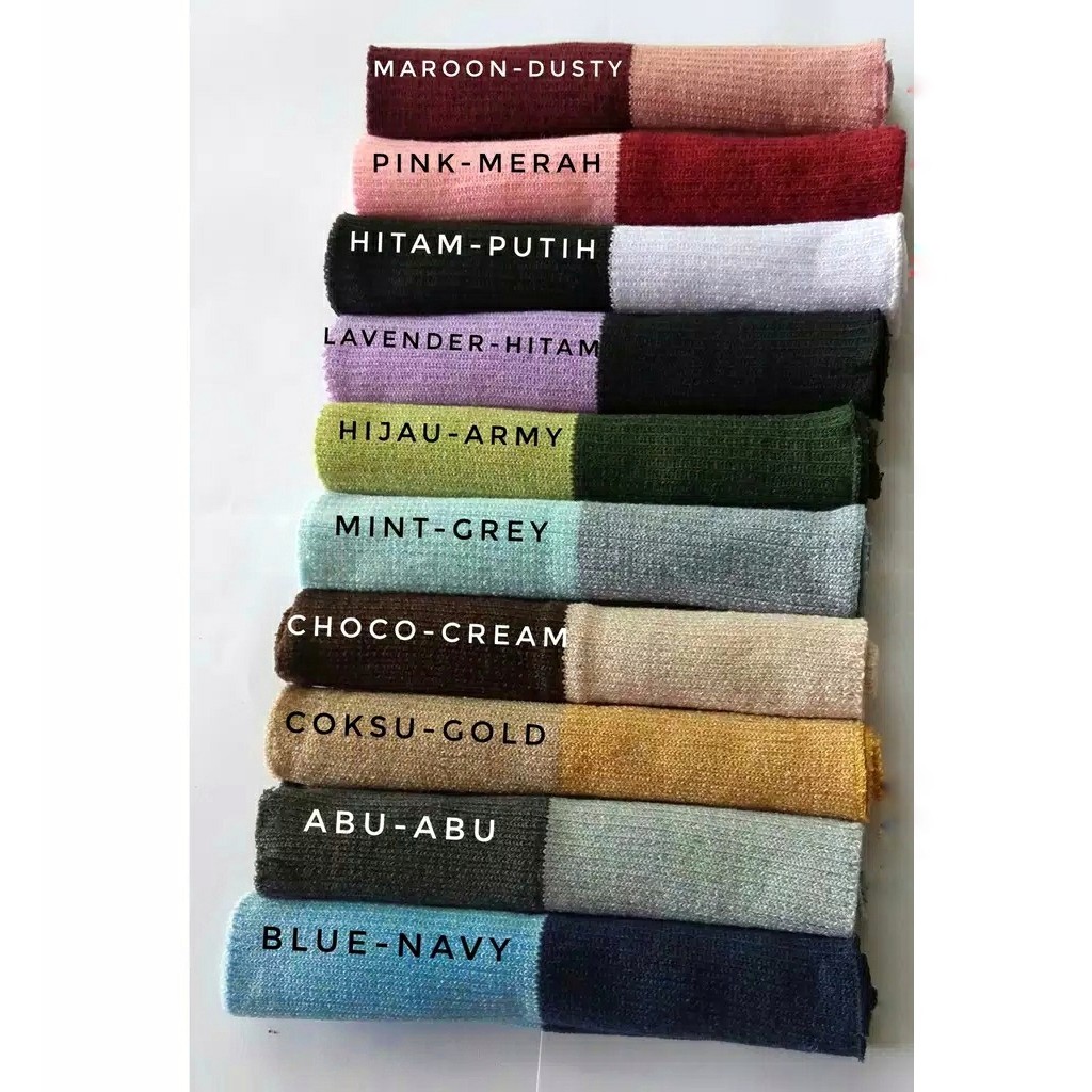 Jual Bandana ciput rajut two tone inner hijab | Shopee Indonesia