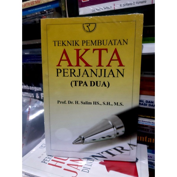 Jual Buku TEKNIK PEMBUATAN AKTA PERJANJIAN (TPA 2) PROF. SALIM HS. | Shopee Indonesia