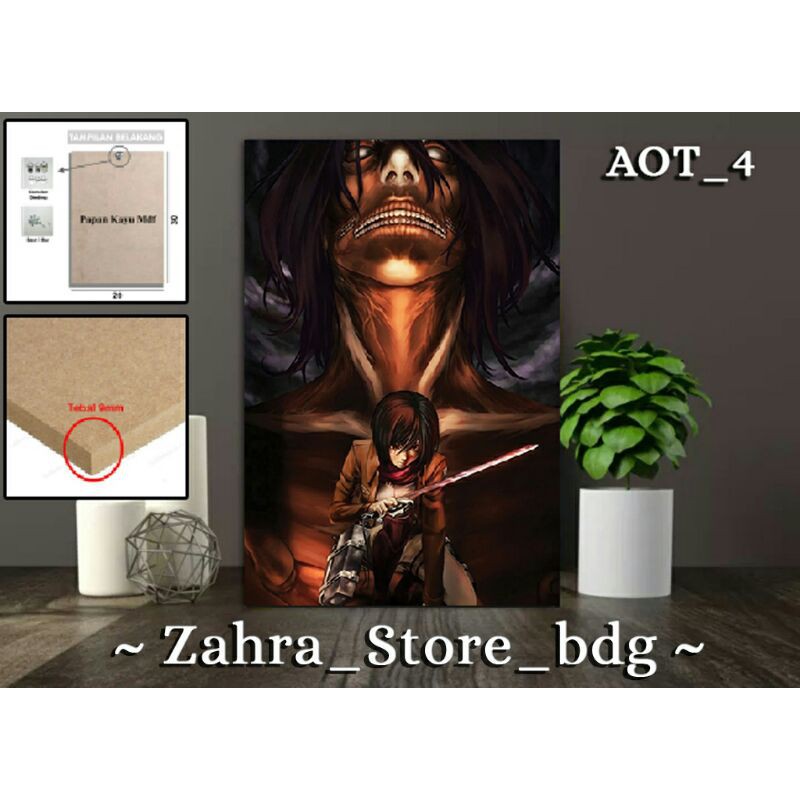 Jual Poster Dinding Anime AOT/Hiasan Dinding Rumah Anime Attack on ...