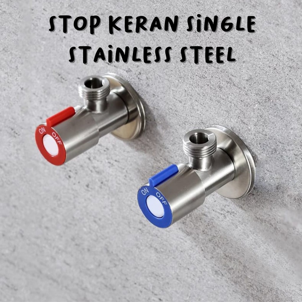 Jual stop kran cabang tee stainless anti karat SUS403 | Shopee Indonesia