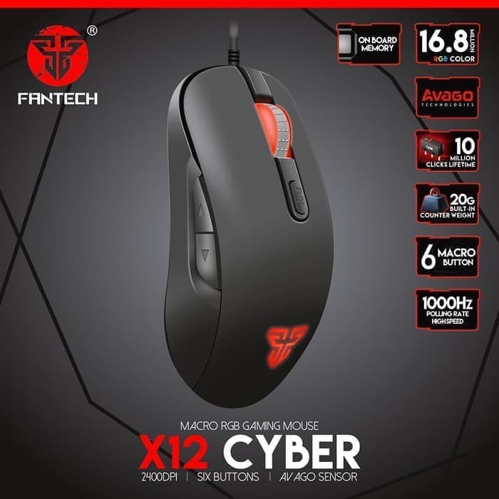 Jual Fantech Cyber X12 Gaming Mouse AG1107 | Shopee Indonesia