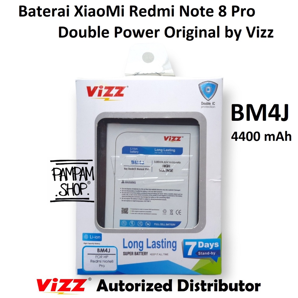 Jual Baterai VIZZ Double Power Original XiaoMi Redmi Note 8 Pro BM4J ...