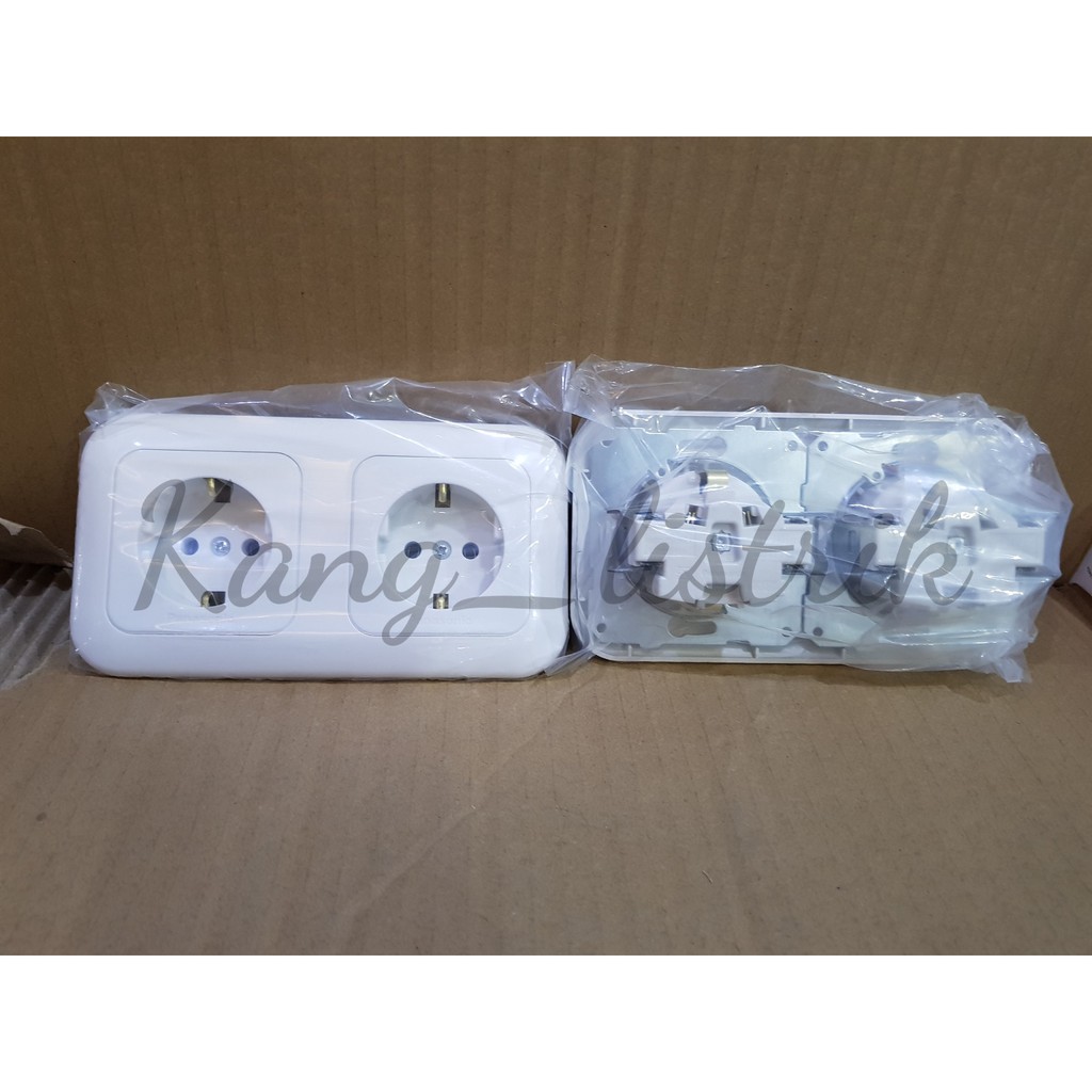 Jual Stop Kontak Double Panasonic Non CP WEJP11322-7 | Shopee Indonesia