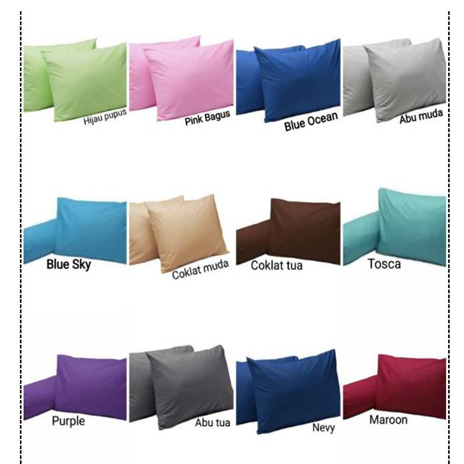 Jual Custom Sarung Bantal dan Sarung Guling ukuran standard 50x70 dan ...