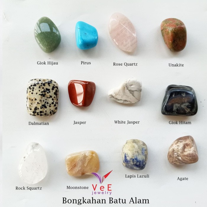 Jual alam-batu-mulia-batu- 12 bongkahan batu permata chakra crystal ...